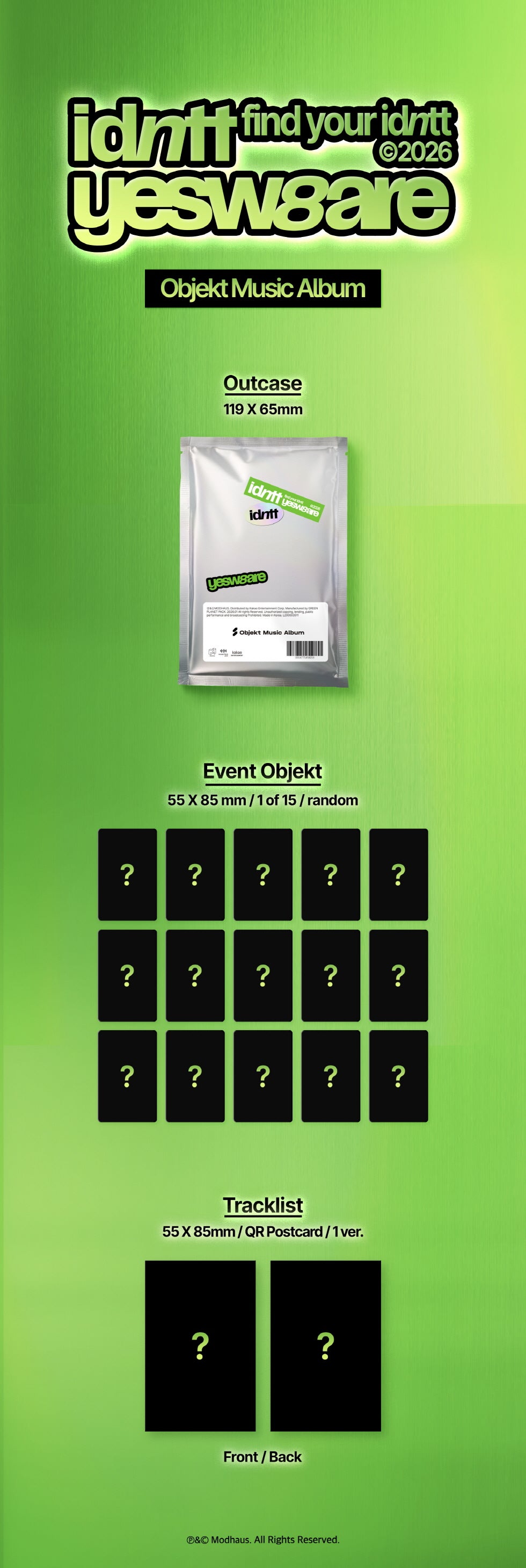 [PRE-ORDER] IDNTT - MINI ALBUM [YESWEARE] (OBJECT MUSIC ALBUM VER.)