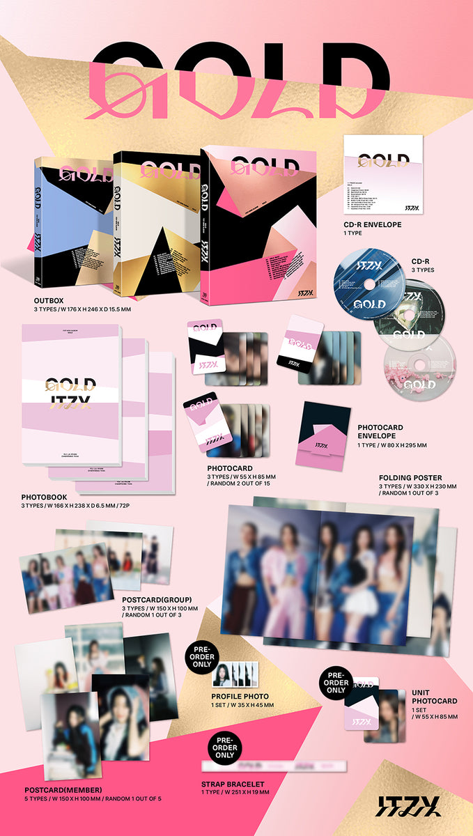 [PRE-ORDER] ITZY - GOLD (STANDARD VER.)+ MAKESTAR POB PHOTOCARD – TOKKI ...